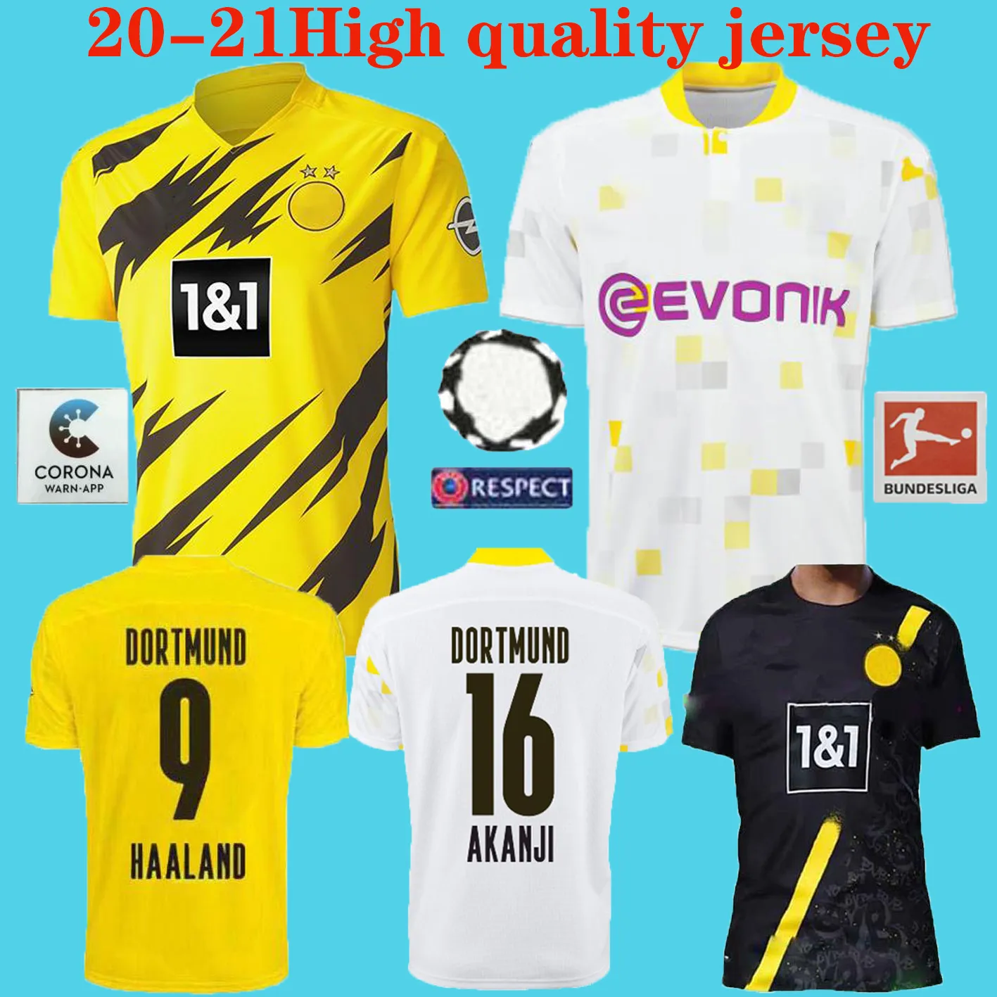 Borussia Dortmund HAALAND REUS 20 21 Maillot De Foot 2020, 43% OFF