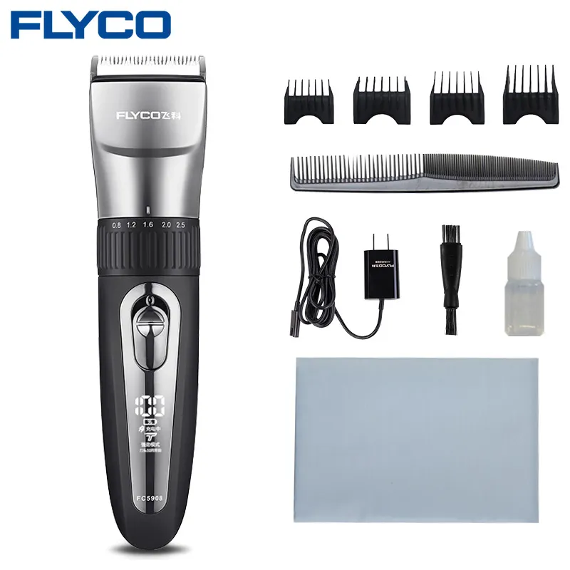 DHgate.com:Waterproof Electric Hair Clipper Beard Trimmer Kit - FLYCO FC5908 Professional Barber ...