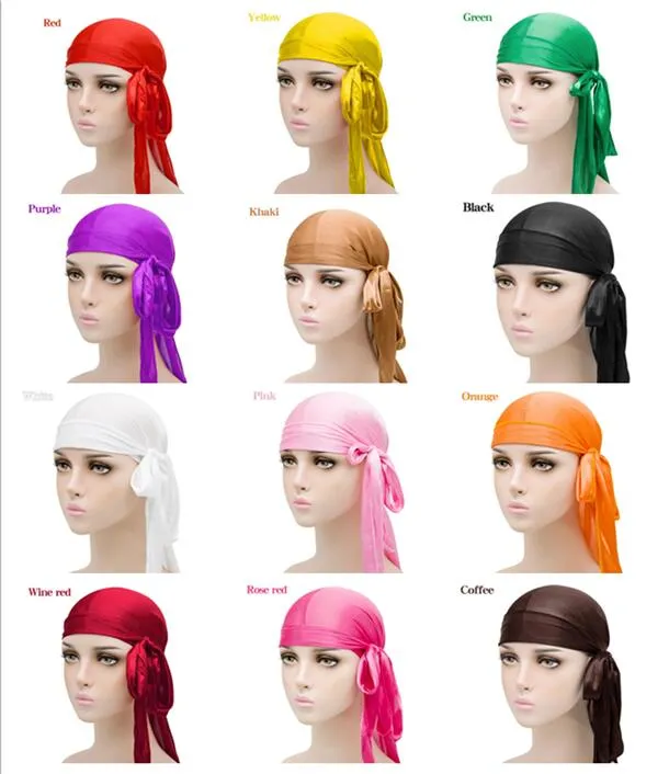 Mens Satin Durag In Silky Headwear With Pirate Hat Design For