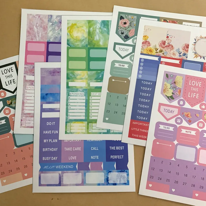 DHgate.com:2 Sets 24PCS Stickers New Ins Weekly Plan Reminder Fresh ...