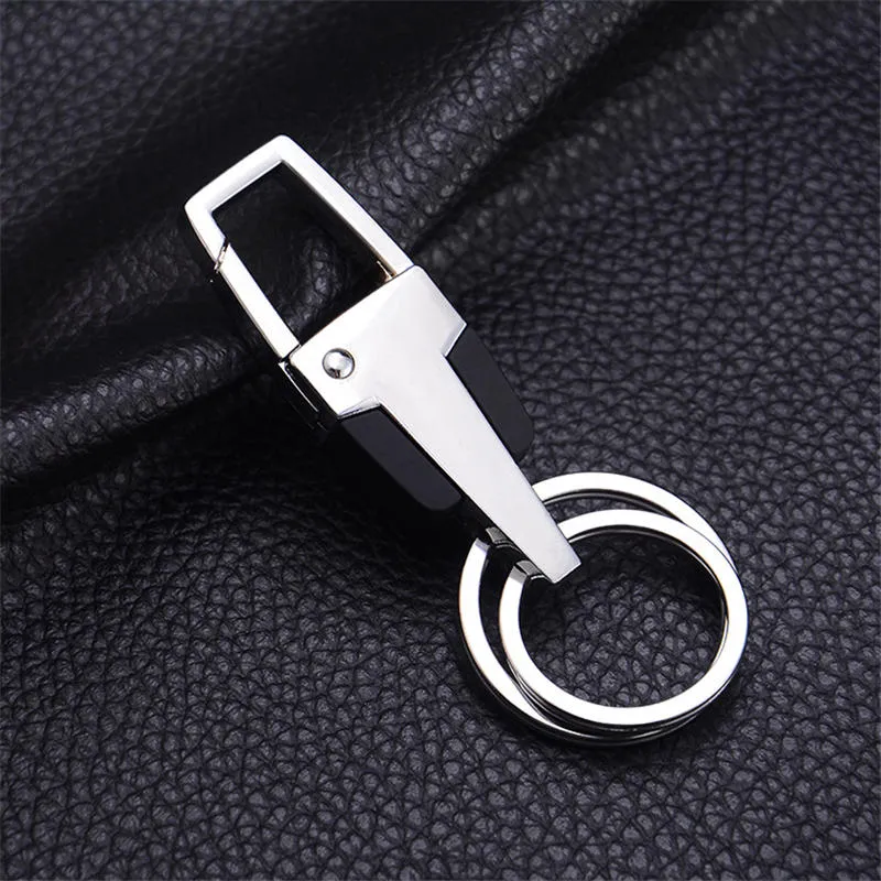 Silver Metal Unisex Keychain Holder Stylish Business Gift For Men And ...