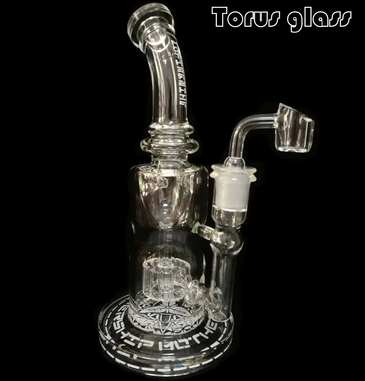 Wholesale Premium Torus Glass Bong With Recycler And 14.4mm Joint For ...