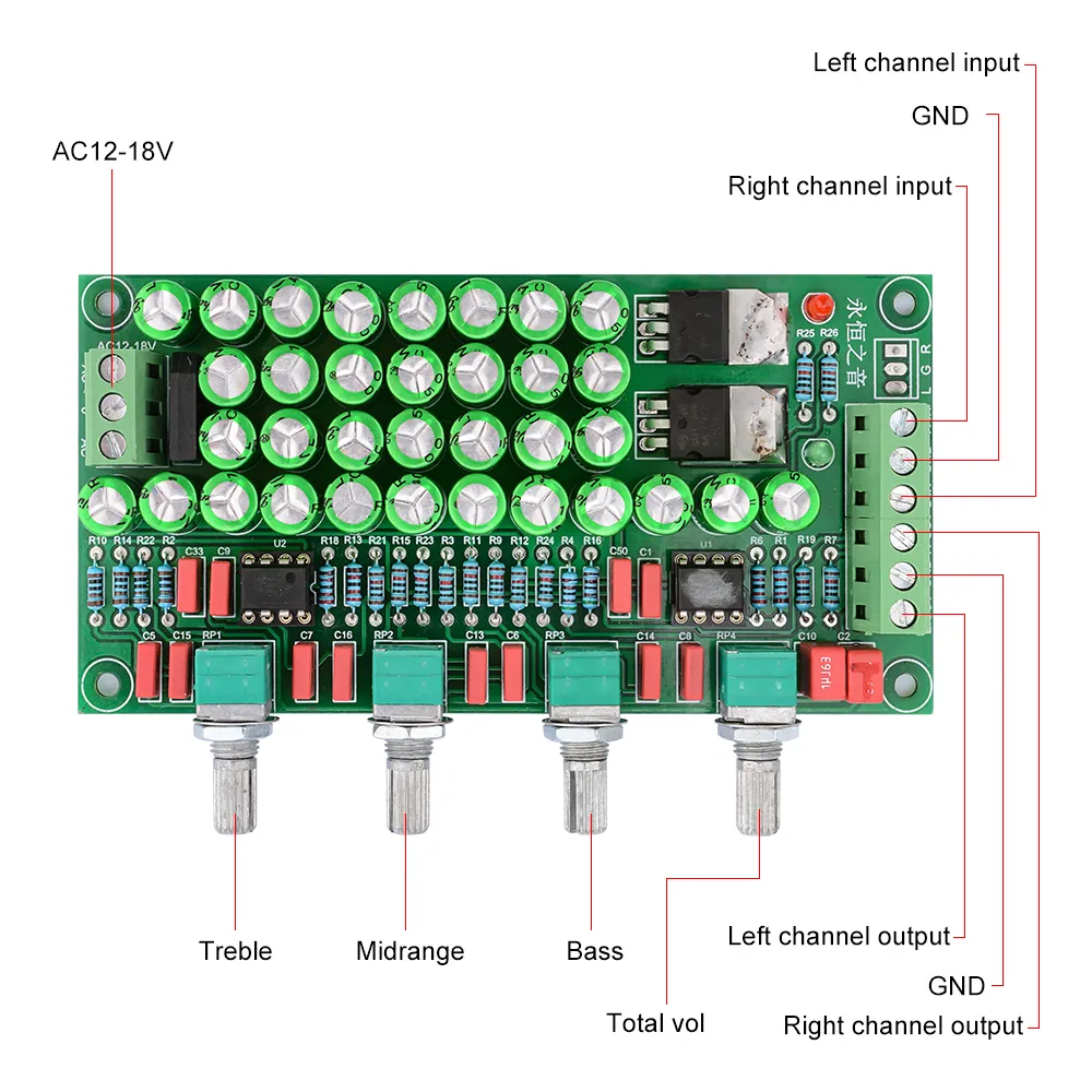 Amplifier Board Kit Class A Preamp Audio Board With Tone Control For ...