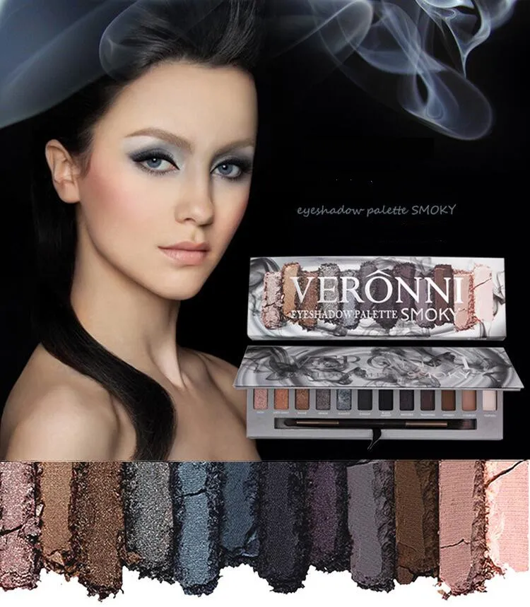 12-Color Eyeshadow Palette: Shimmer, Glitter & Matte - Highly Pigmented ...