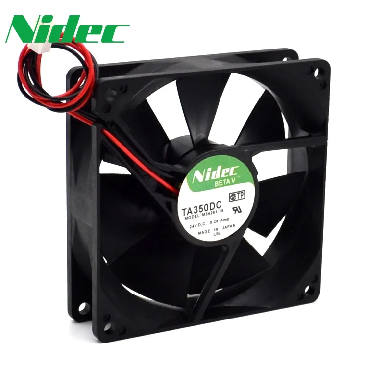 4000 CFM Electric Fan 90mm Square Cooling Fan, 2 Wire DC Power, Dual ...