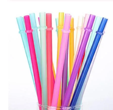 10.5inch Colorful Plastic Pastel Plastic Straws 26cm Reusable Straws ...