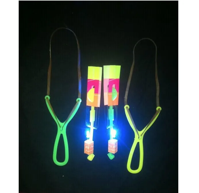 100-Piece LED Flying Helicopter Toy Set - Slingshot Launch, Rubber Band ...