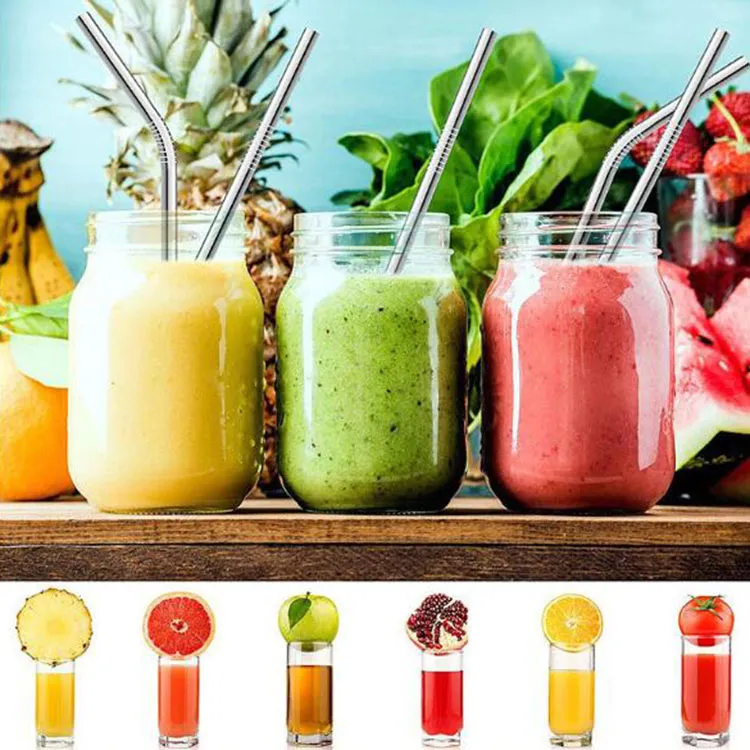 DHgate.com:Reusable Stainless Steel Straw Bent And Straight Straw ...