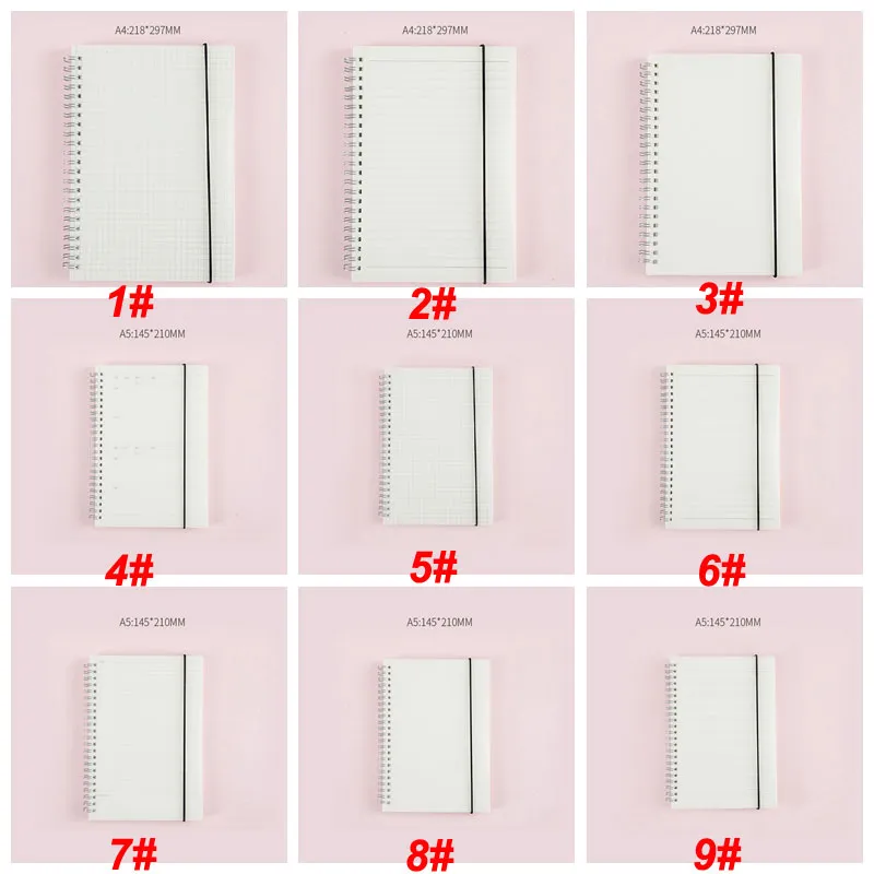 Wholesale A4/A5/B5 Notepad Frosted Transparent Stripe Grid Notepad ...
