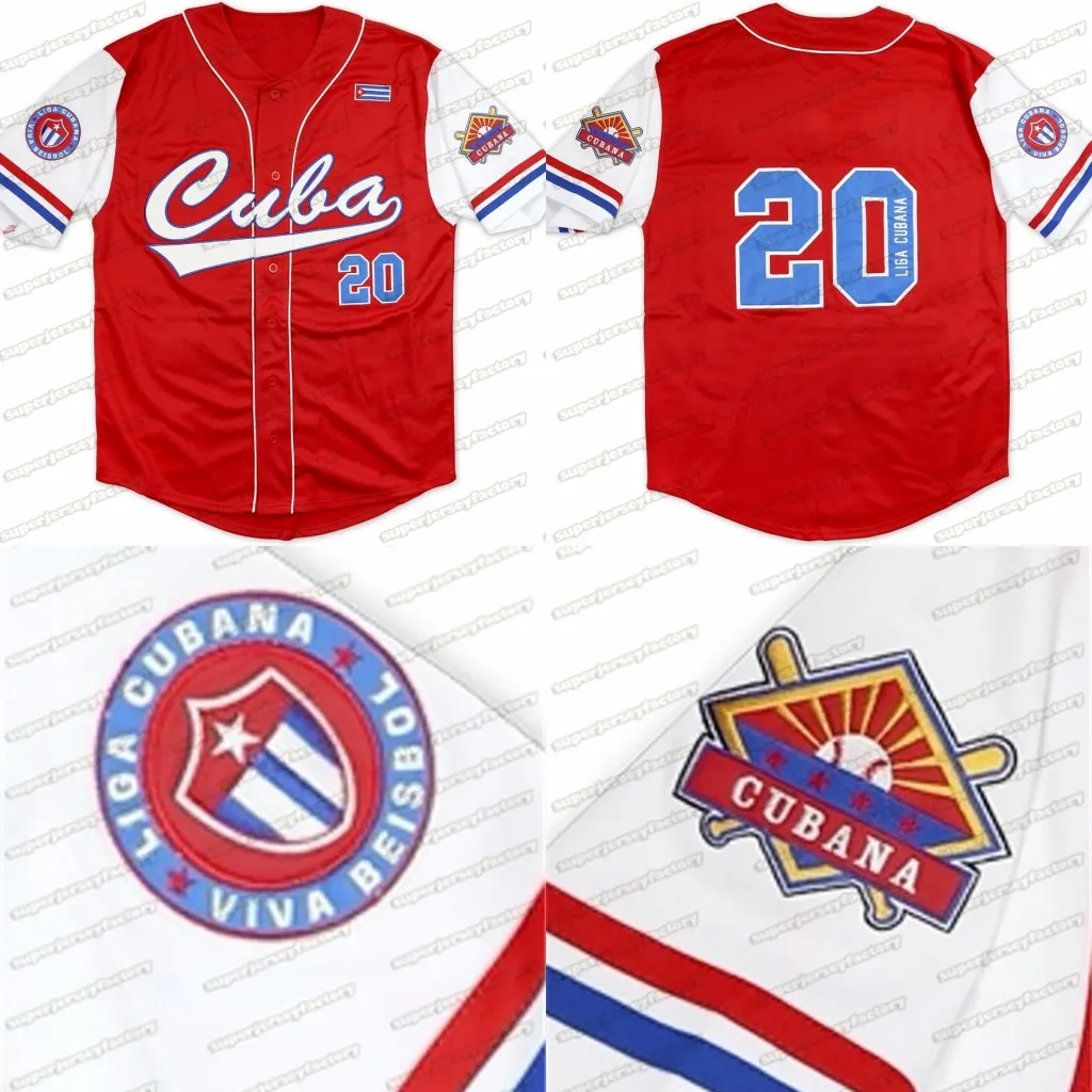 Cuba Latin Legacy Baseball Jersey - Red White, Stitched, Customizable ...