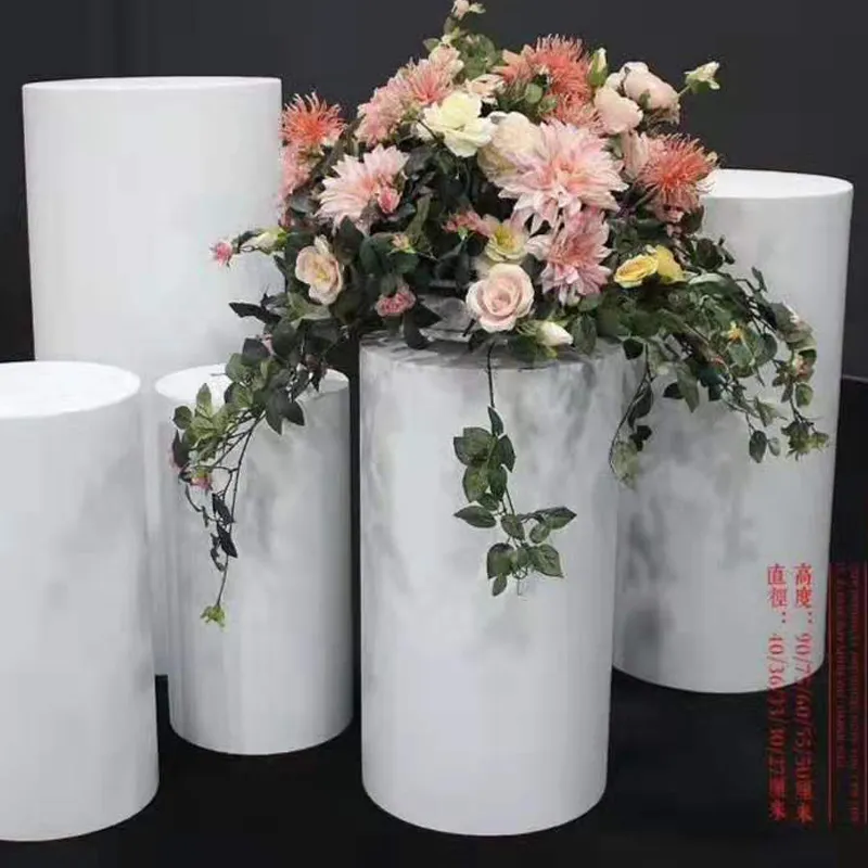 Round Cylinder Pedestal Display Art Decor Containers Plinths Pillars ...