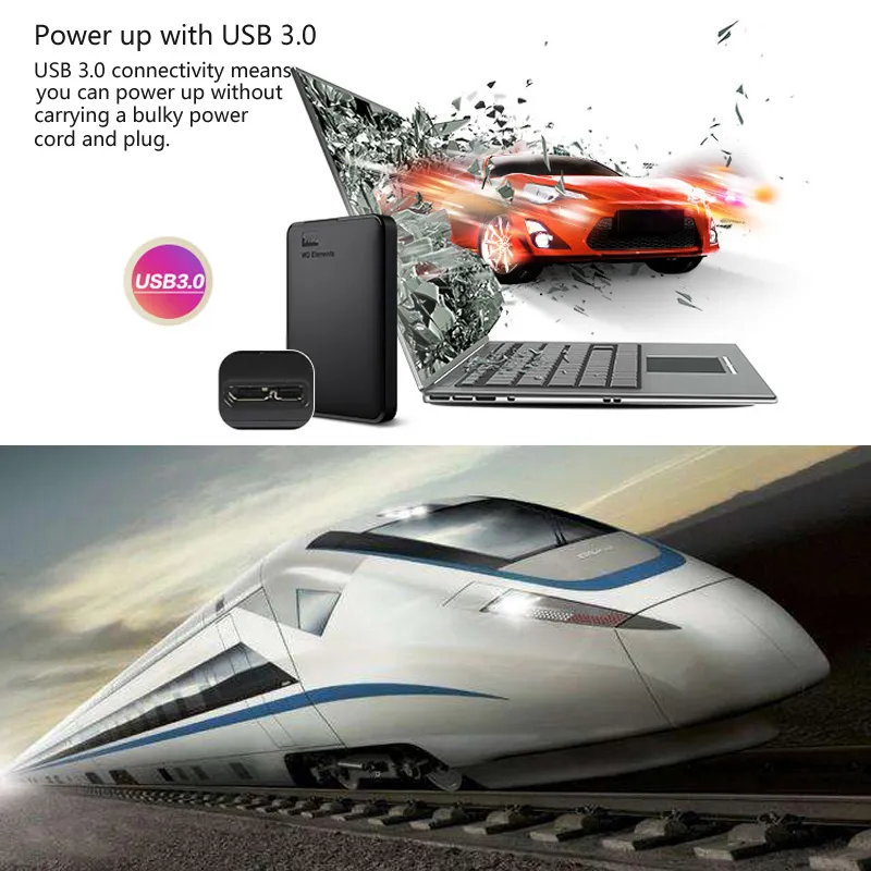 Portable 500GB External Hard Drive - USB 3.0 High-Speed HDD Storage for ...