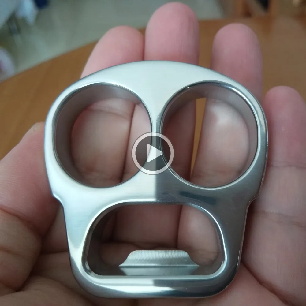 Stainless Steel EDC Tiger Finger Punch Knuckle Duster Handmade Bottle ...