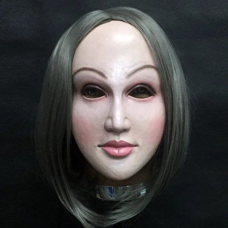 Realistic Latex Female Realistic Face Mask For Halloween And ...