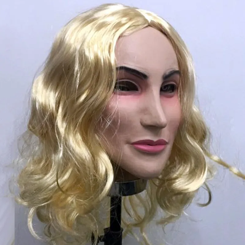 Realistic Latex Female Realistic Face Mask For Halloween And ...