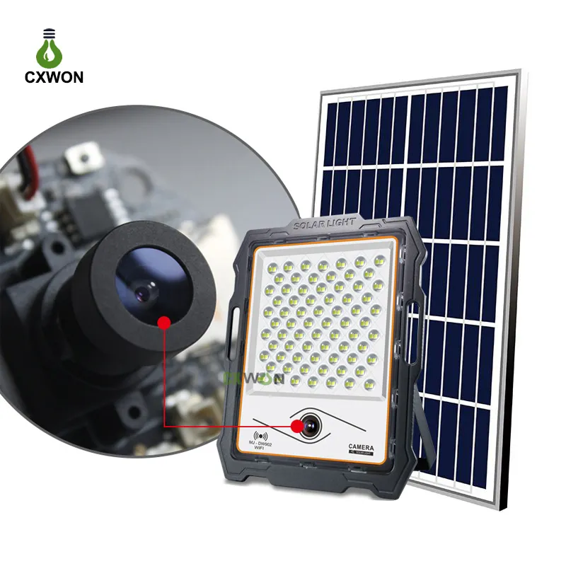 Solar Powered Security Floodlight with WiFi Camera - 1080P, 32GB ...