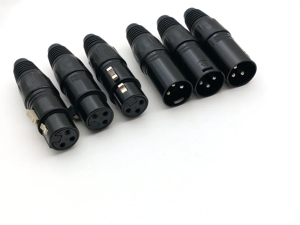 DHgate.com:100Pair XLR 3-Pin Microphone Cable Connector Adapter - Male ...