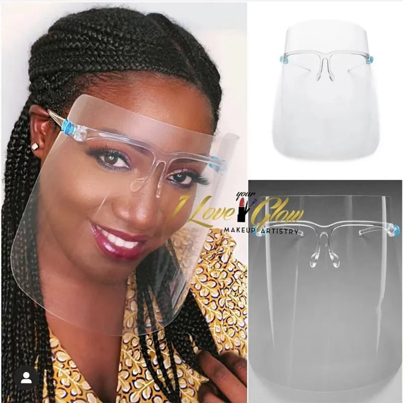 Full Face Shield with Glasses - Clear Protective Mask, Anti-Fog, Anti ...