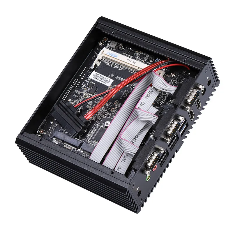 Mini CPU Fanless Industrial PC: Core I3 I5 Processor, Dual LAN, 4 COM ...