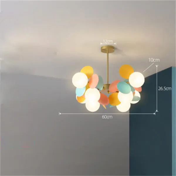 Multi Color Leaf LED Chandelier For Modern Home Home Decor Lights In ...
