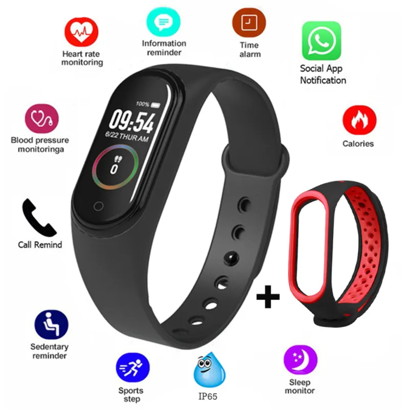 DHgate.com:M4 Smart Fitness Watch with Color Screen, Blood Pressure ...