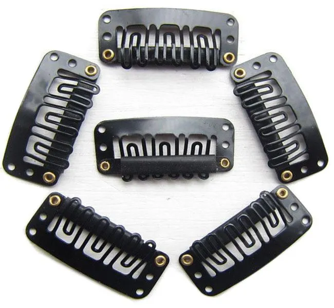 DHgate.com:32mm U-Shape Snap Clip for Hair Extensions and Wigs, Black ...