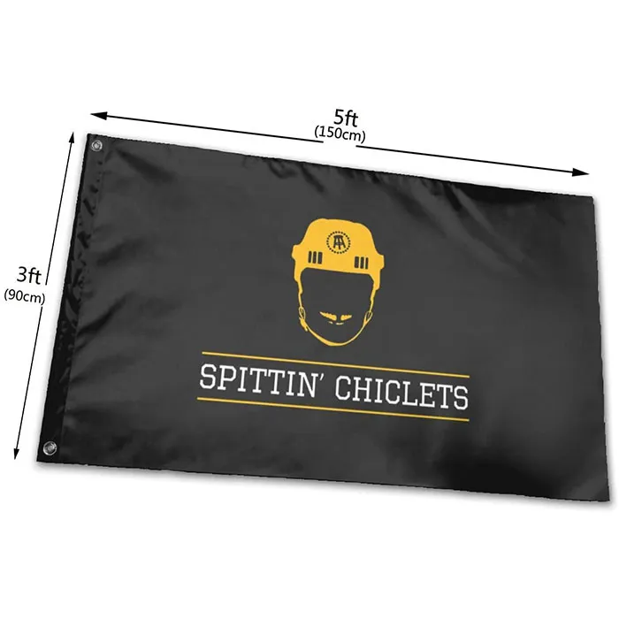 Spittin Chiclets Flag 3x5 - Premium Hockey Banner, Durable Polyester ...