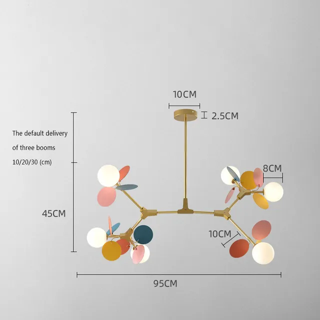 Multi Color Leaf LED Chandelier For Modern Home Home Decor Lights In ...