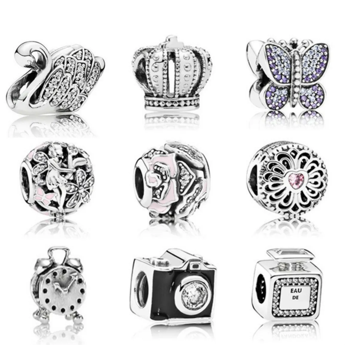 DHgate.com:NEW 100% 925 Sterling Silver Charm Beads Clip Fit DIY ...