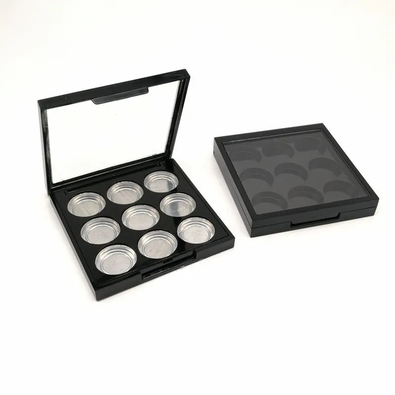 Wholesale 9 Round Grid Empty Make Up Palette DIY Eye Shadow Tray Holder ...