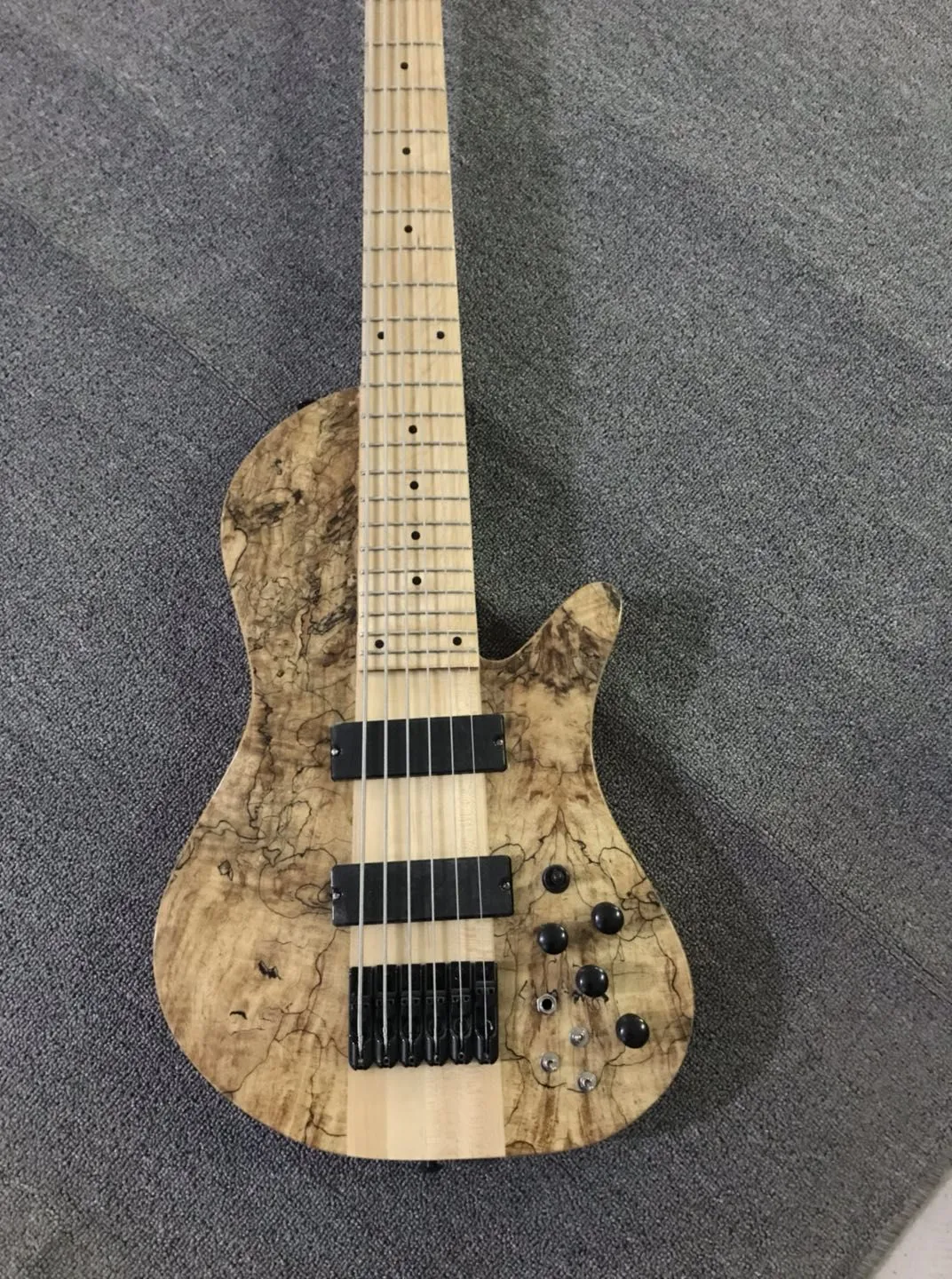 Custom Made 6 Strings Neck Thru Body Electric Bass Guitar Maple Body 24 ...