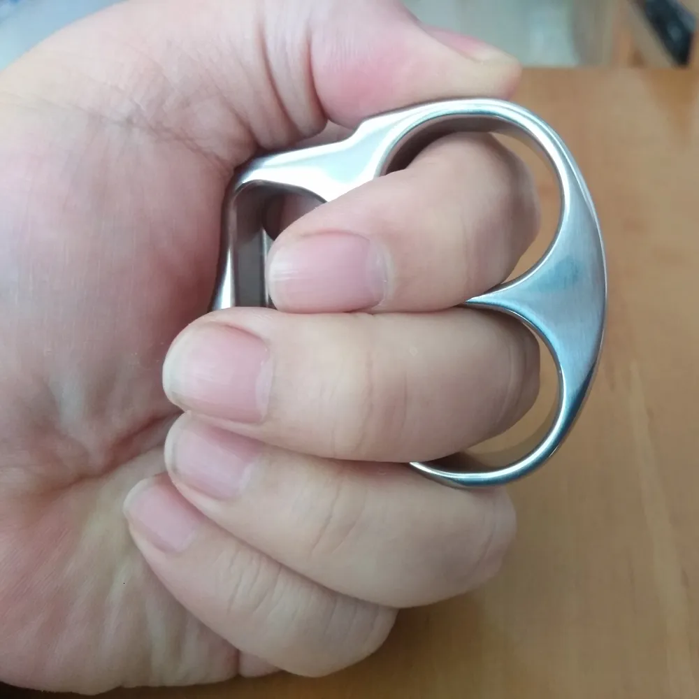 Stainless Steel EDC Tiger Finger Punch Knuckle Duster Handmade Bottle ...