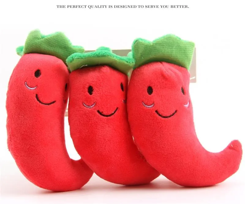 Chili Pepper Plush Chew Toys For Dogs And Cats Bite Resistant Vocal ...