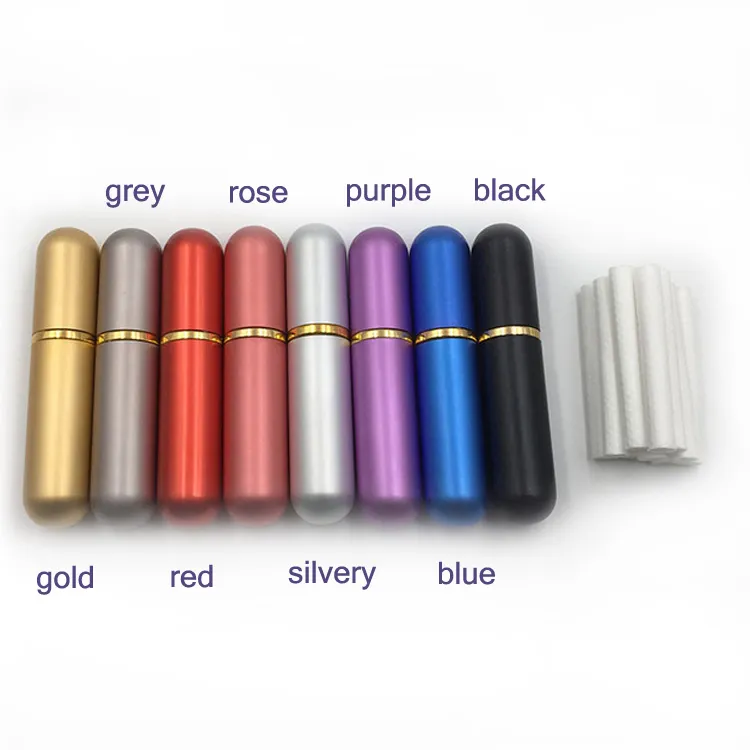 Aluminum Blank Nasal Inhaler Refillable Bottles For Aromatherapy ...