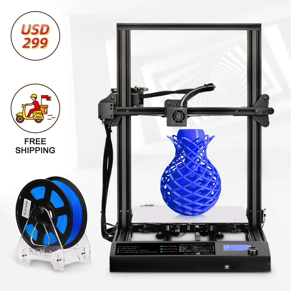 Large Format 3D Printer - 310x310x400mm Build Volume, FDM Printing, PLA ...