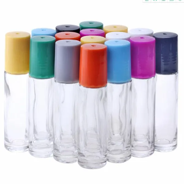 Wholesale Colorful 10mL Roll On Essential Oil Bottle With Color Cap ...