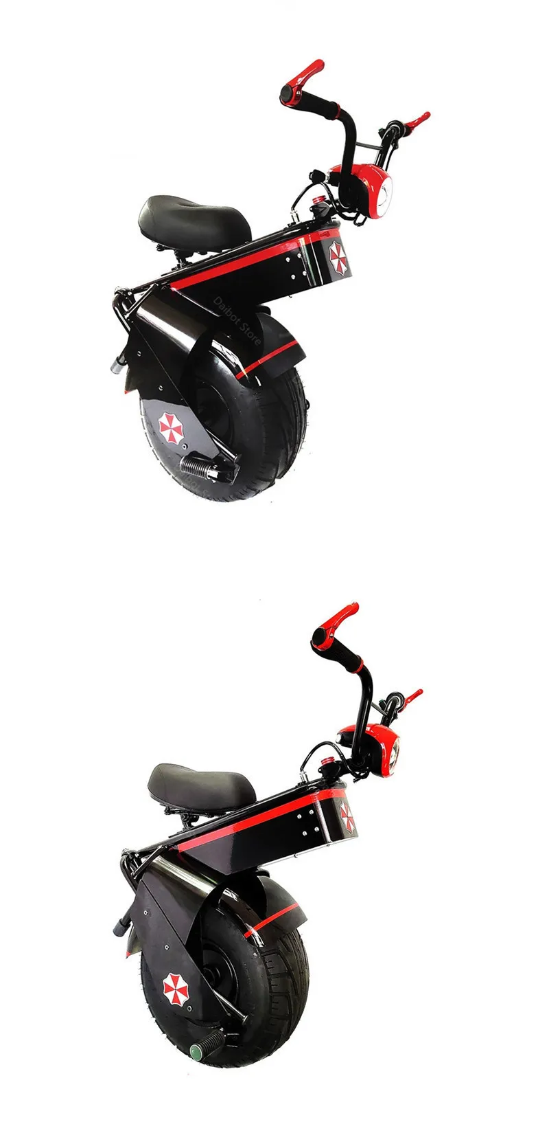 2024 1500W Electric Unicycle Scooter With Seat, 18 Inch Tire, 60V, 60 ...