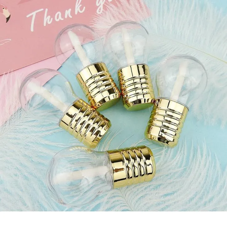 Wholesale Clear Lip Gloss Tubes Bulk Light Bulb Shaped Lipstick ...