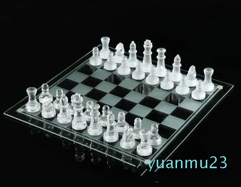 DHgate.com:25*25cm K9 Glass Chess Set, Medium Wrestling Packaging ...