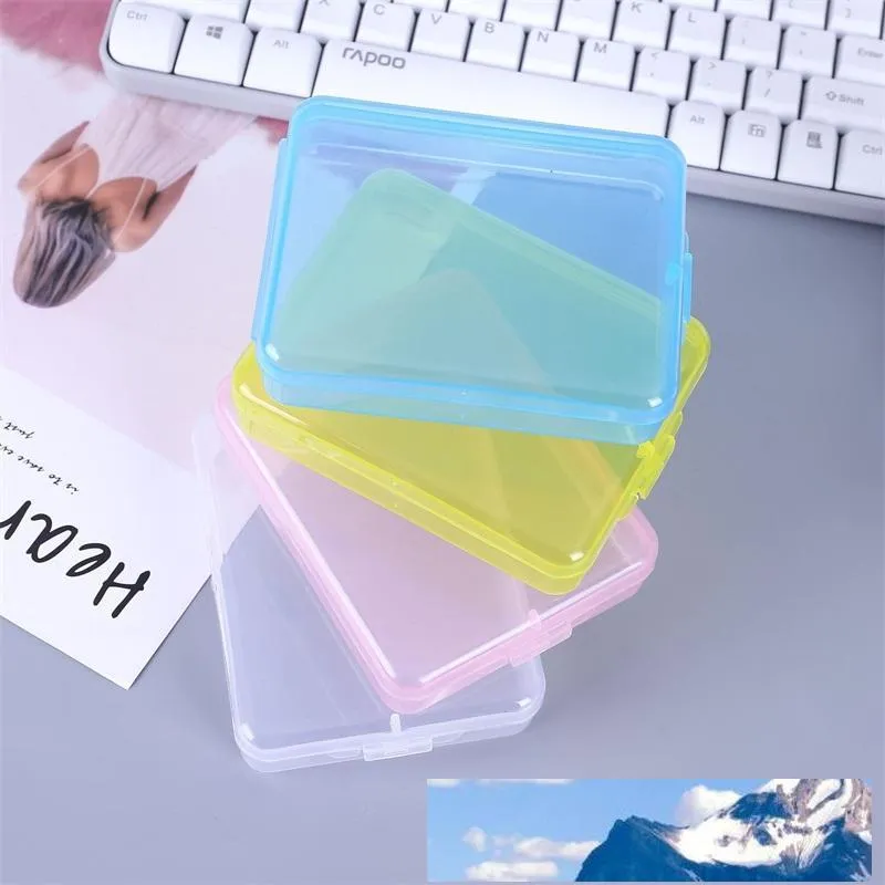 Plastic Storage Containers Rectangle Mask Case Empty Transparent Make ...