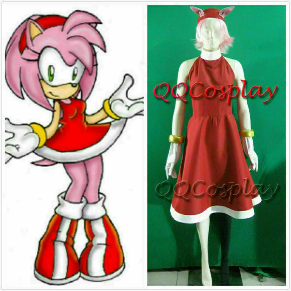 Sonic The Hedgehog Amy Rose Cosplay Costume From Dream7, $47.52 ...