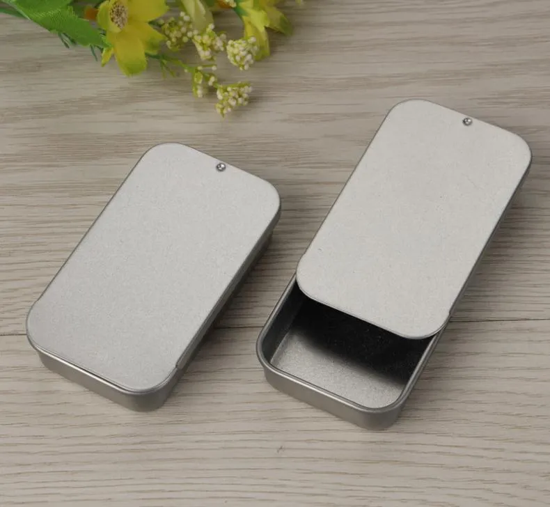 Wholesale rectangular eco-friendly metal tin box with slide top lid ...