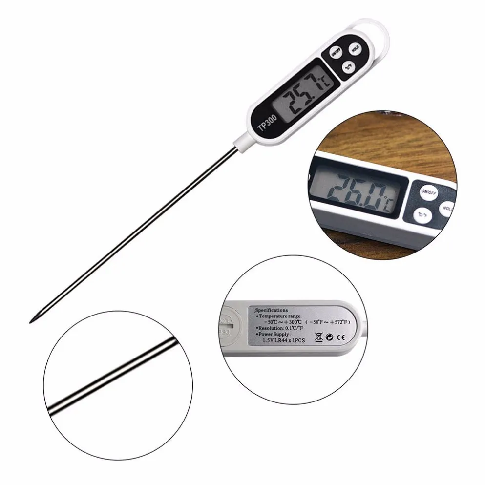 Digital Food Micro Temple Digital Thermometer Long Probe Electronic ...