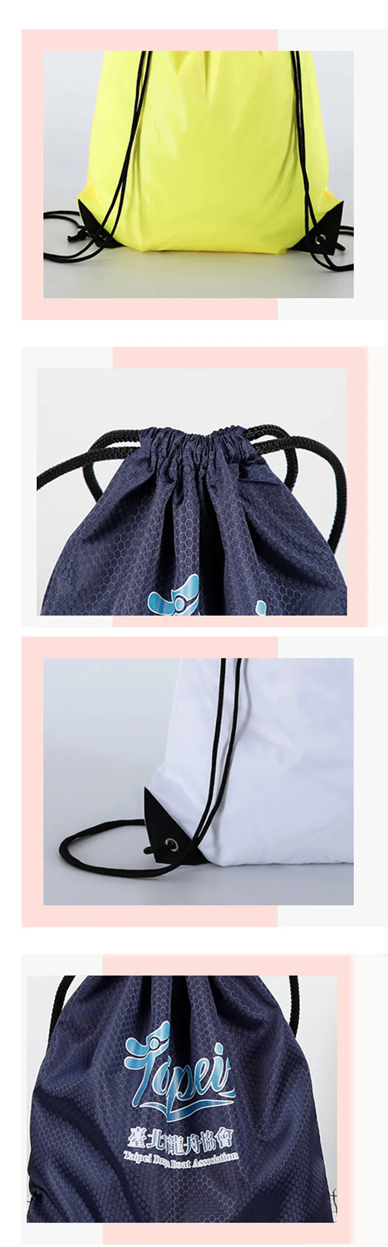 Creative Portable Solid Color Drawstring Backpacks Sports Fashion ...