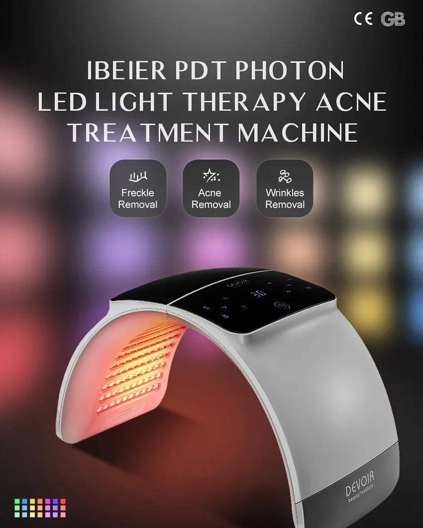 Portable Foldable LED Facial Mask For PDT Therapy, Photon Light Therapy ...