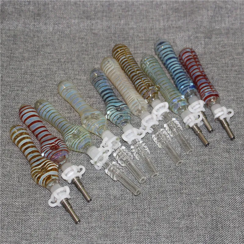 Honey Straw Dab Kit: 10mm Mini Glass Pipe Kit Micro NC Glass Smoking ...