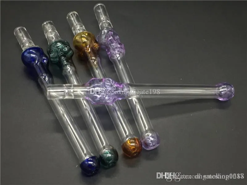 Pyrex Curved Glass Skull Pipes For Smoking | Crystal Snow Style ...