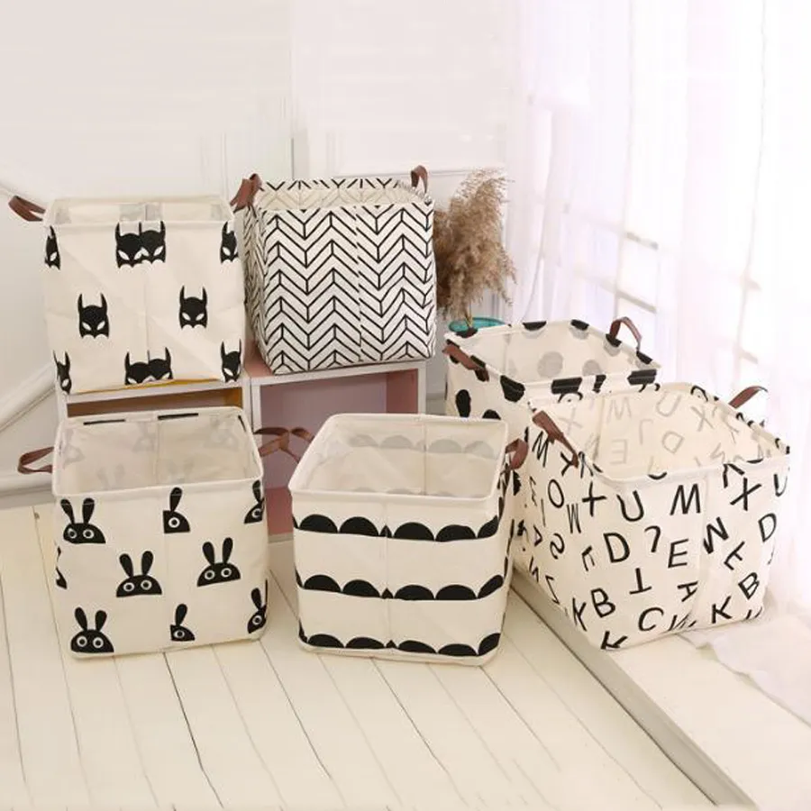 DHgate.com:6 Styles Foldable Fabric Storage Baskets for Laundry, Kids ...