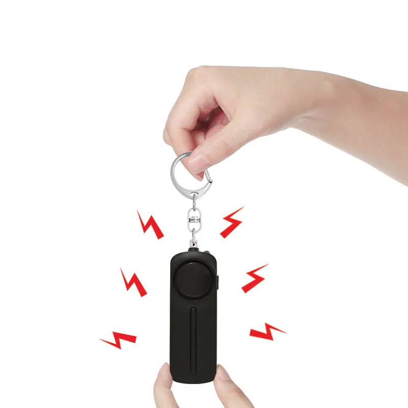 130 Db Loud Siren Self Defense Keychain With Motion Activated Light