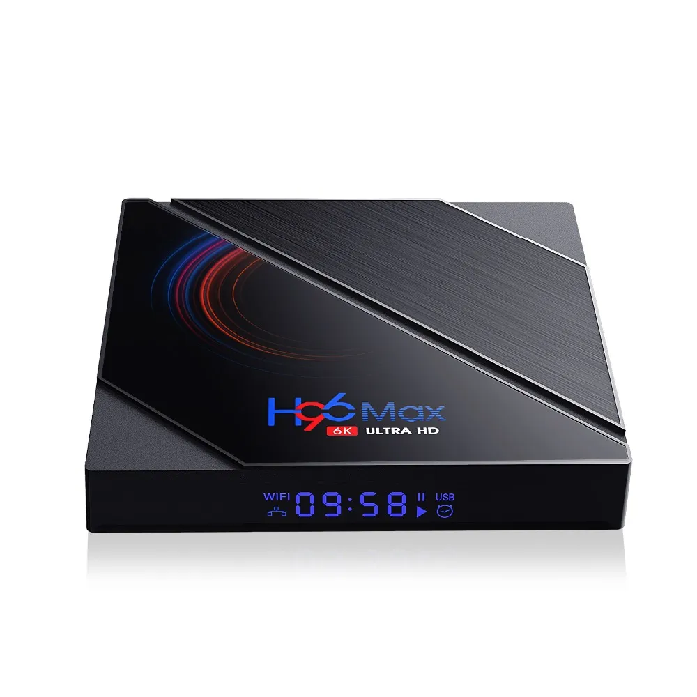 H96 MAX H616 Android 10 4G 64GB 6K Smart android tv box with 2.4G/5.8G ...
